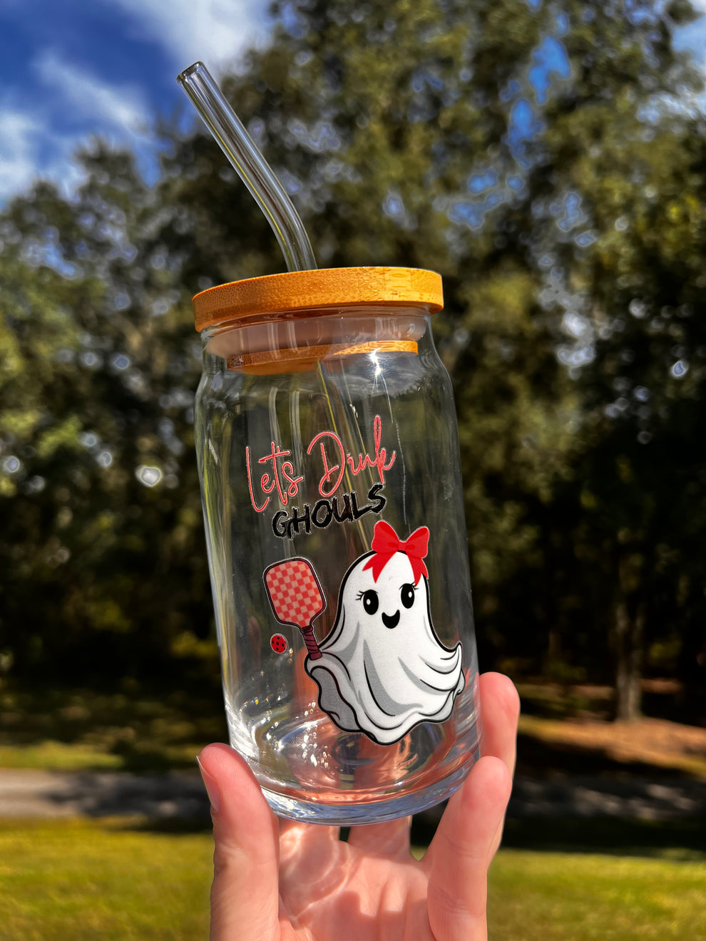 Let’s Dink Ghouls Glass – That Pickleball Swag
